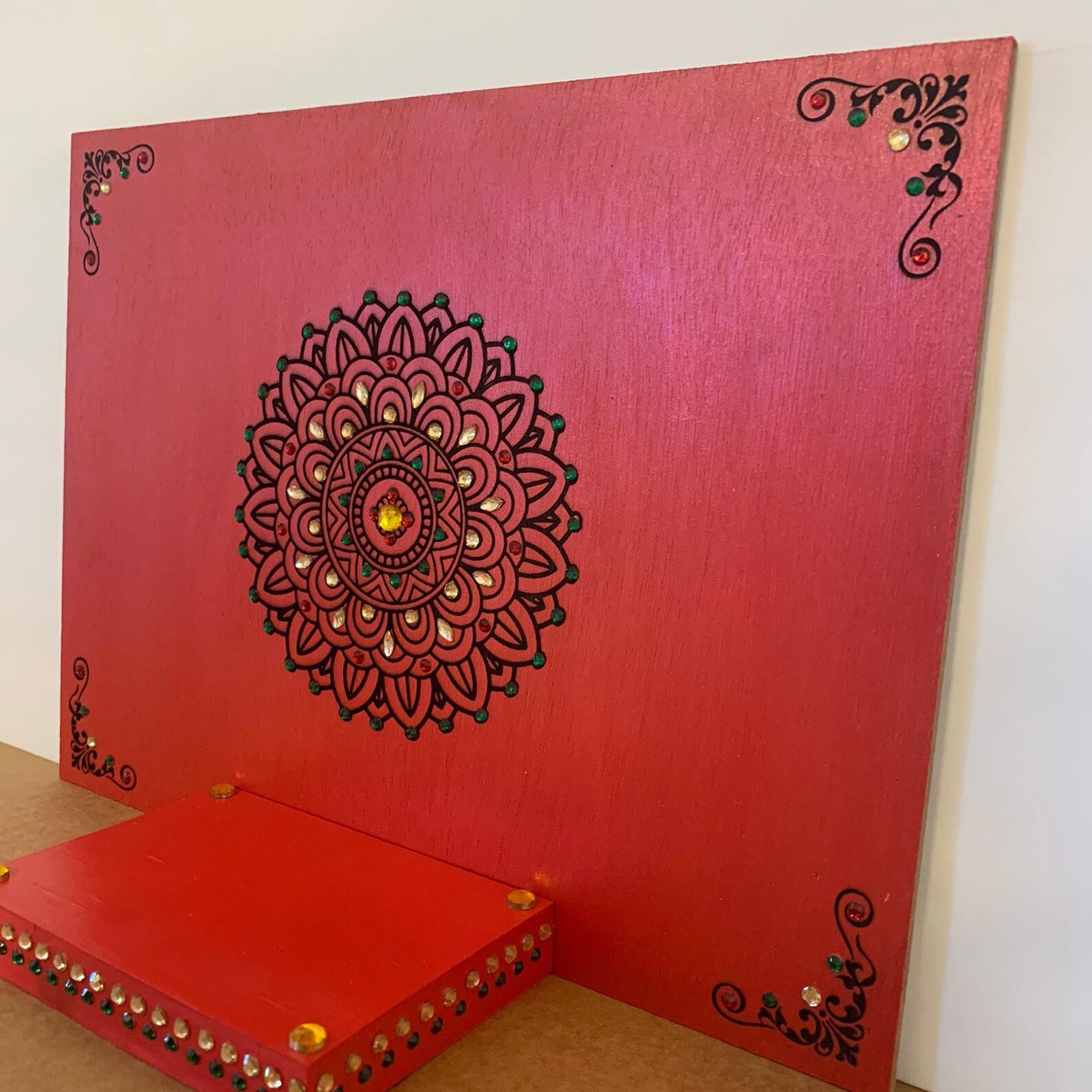 Mandir-ganpati Decoration/backdrop and Aasana (seat). - Etsy