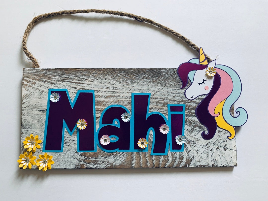 Customized Unicorn Name Plates - Etsy