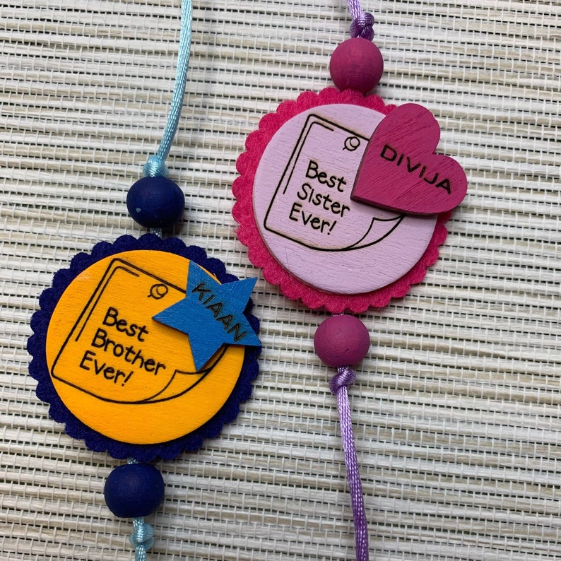 Personalized Best Bro/ Sis Rakhi. - Etsy