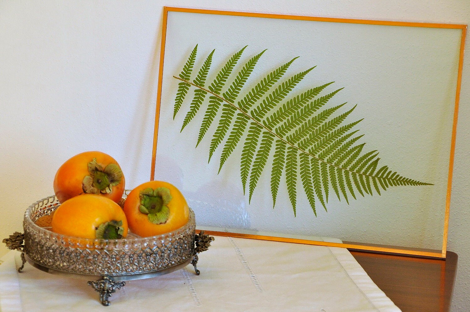 Pressed Fern in Glass. Copper Frame. Fern Frame. Minimalism. - Etsy ...