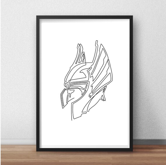 Thor Marvel Avengers Superhero Art Single Line Art Print | Etsy