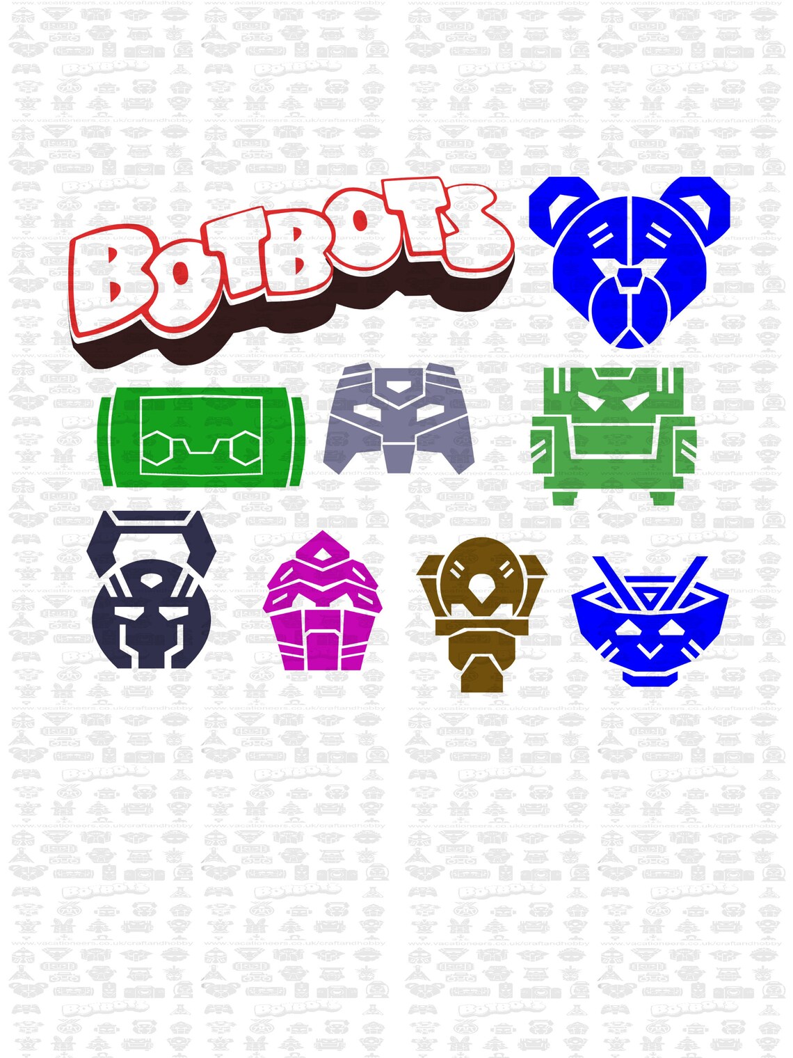 Bot Bots Craft Pack for Hobbyists Svg Jpg Gif Png Dxf - Etsy Canada
