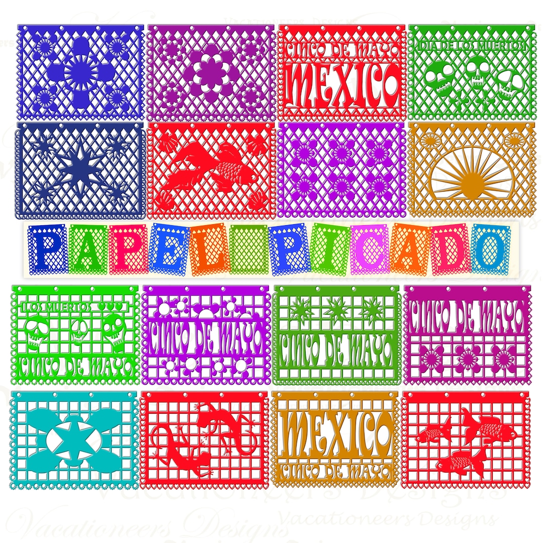 Papel Picado Bundle Celebrate Cinco De Mayo - Etsy