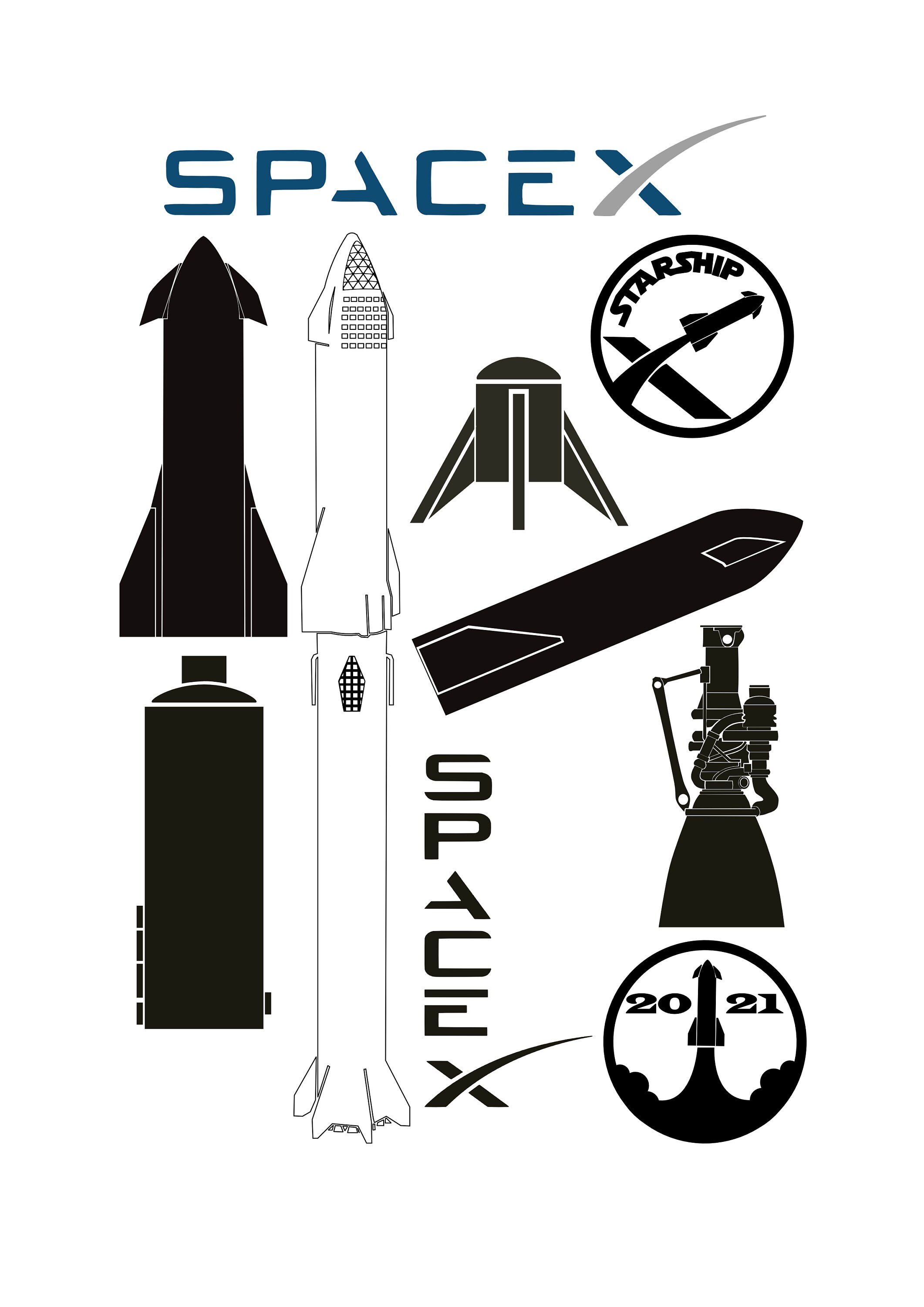 Spacex Starship Craft Pack for Hobbyists Svg Jpg Gif Png - Etsy