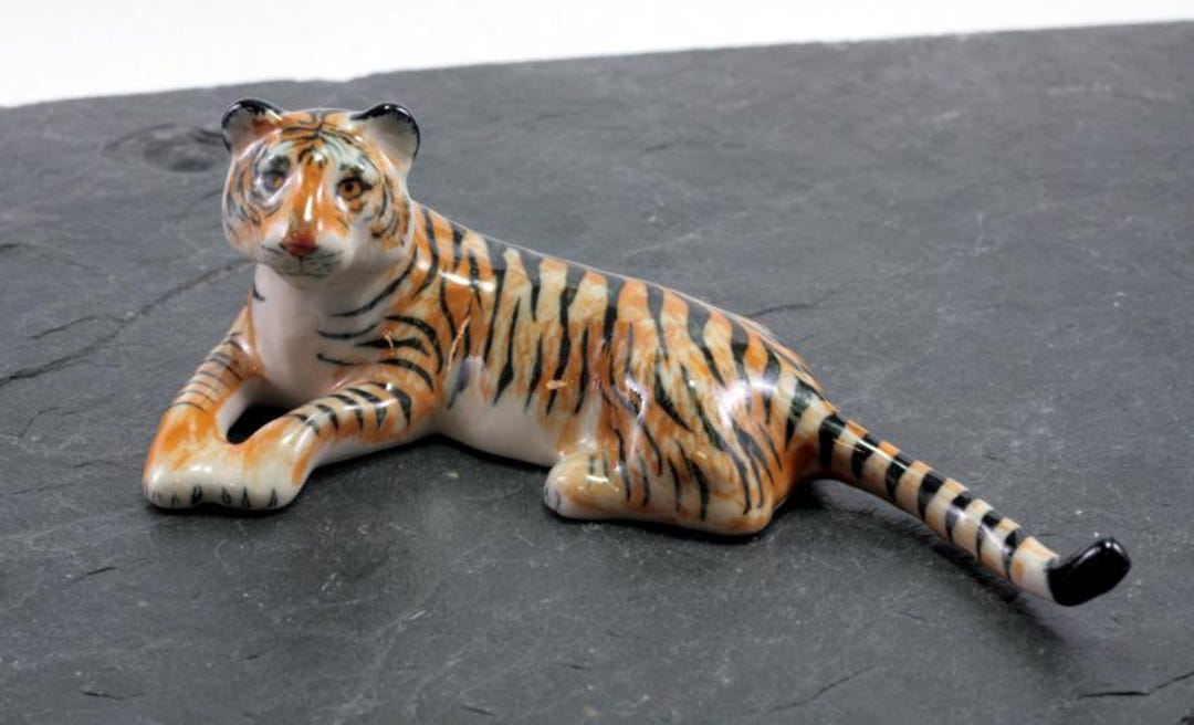 Tiger, Miniature, Porcelain - Etsy