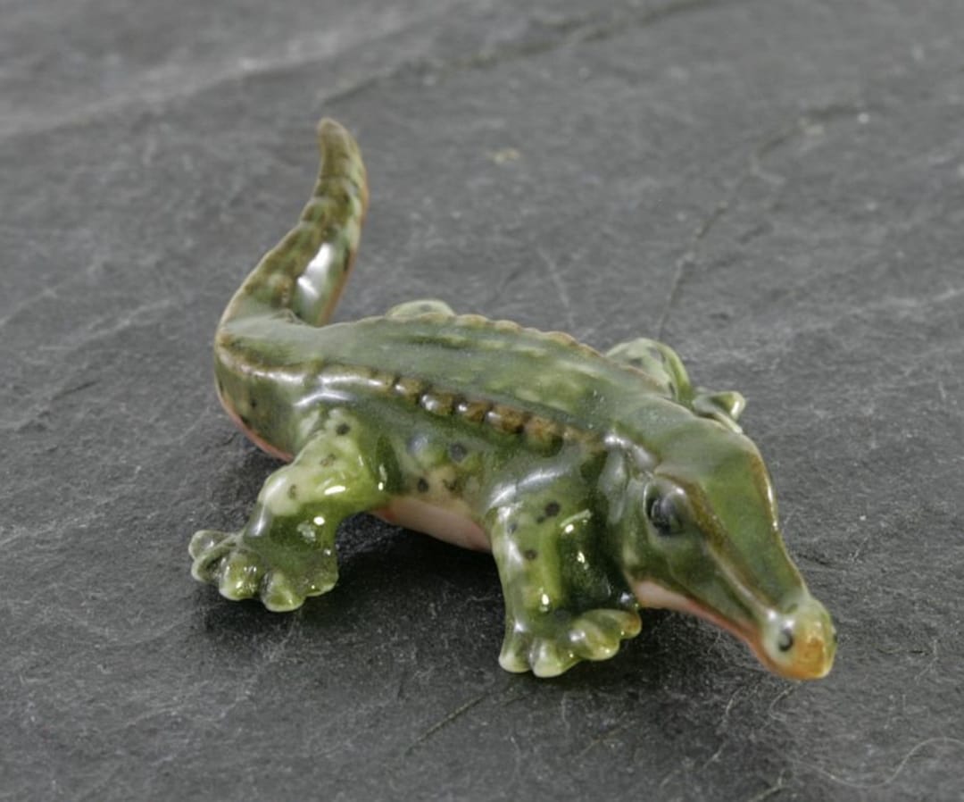 Crocodile, Porcelain Miniature - Etsy