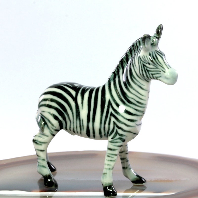 Porcelain Zebra Figurine - Etsy