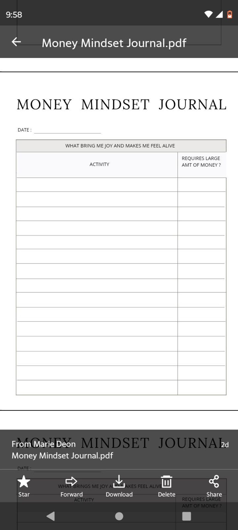 Money Mindset Journal - Etsy