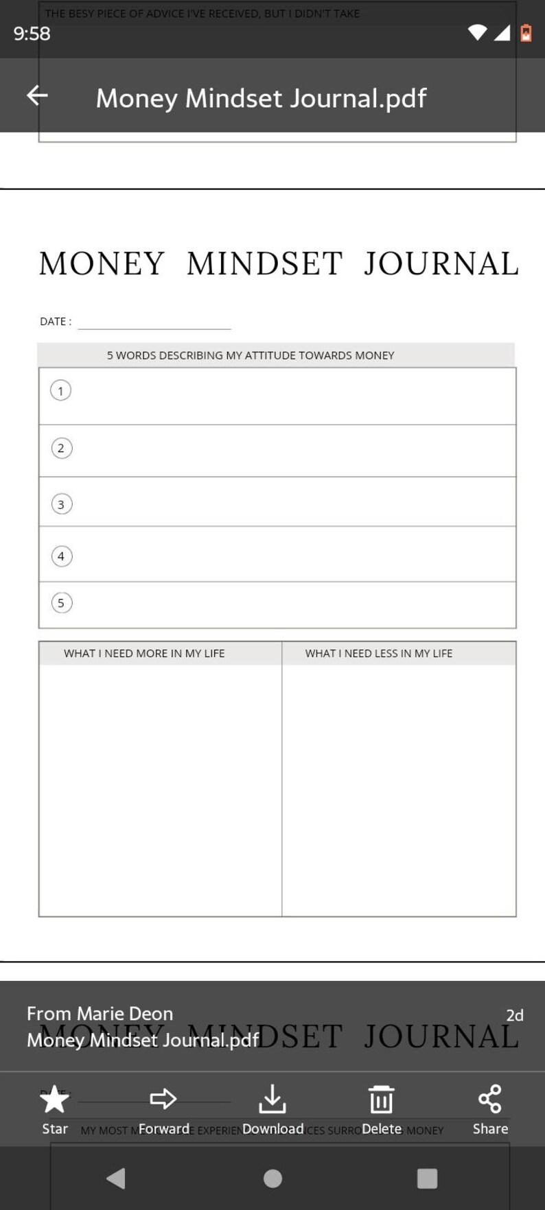 Money Mindset Journal - Etsy