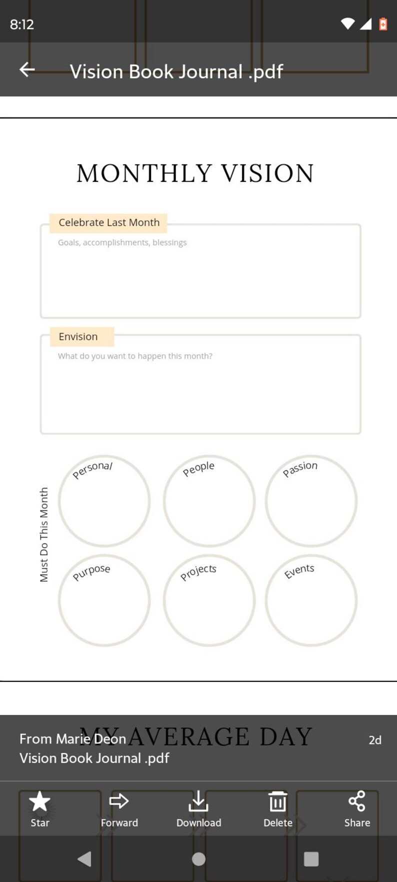 Vision Journal - Etsy