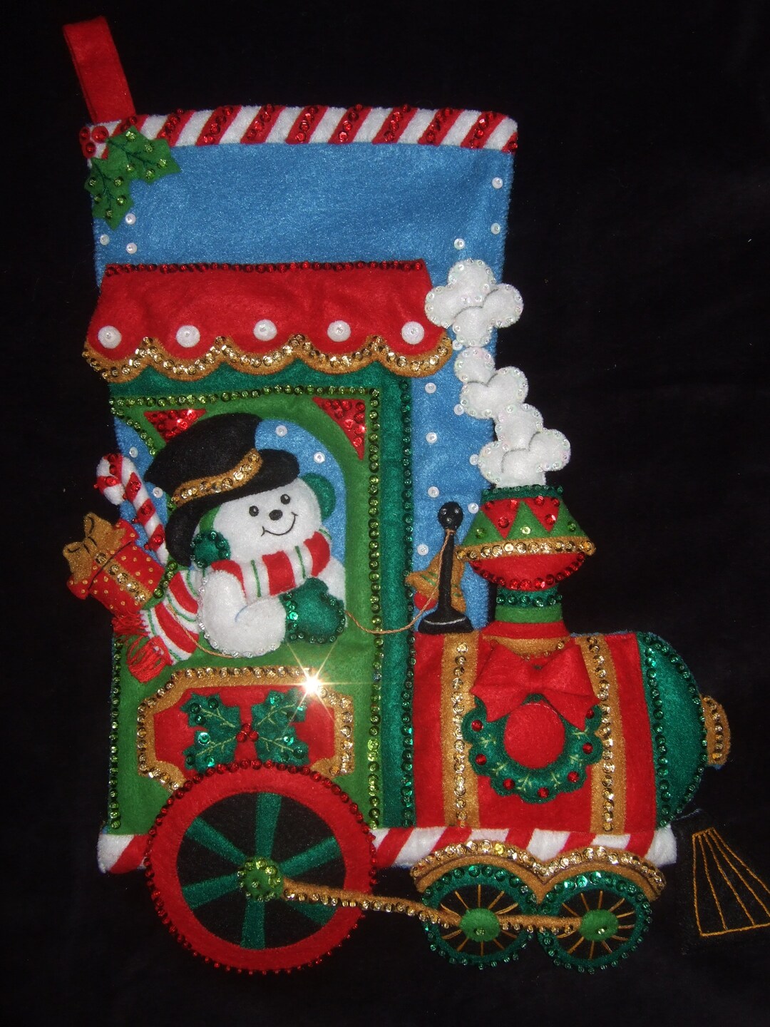 NEW Bucilla"candy Express" Finished Completed Stocking 18" Fully Lined ...