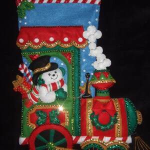 NEW Bucilla"candy Express" Finished Completed Stocking 18" Fully Lined ...
