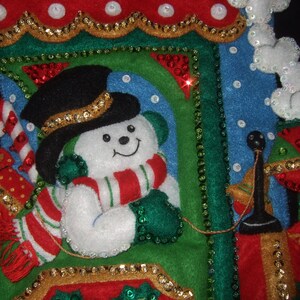 NEW Bucilla"candy Express" Finished Completed Stocking 18" Fully Lined ...