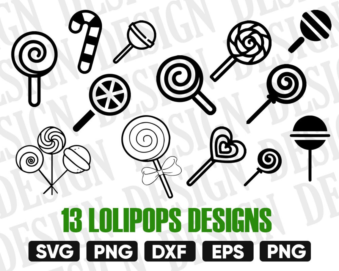 LOLIPOP SVG Candy SVG Round Lollipop Svg Lollipop Clipart - Etsy