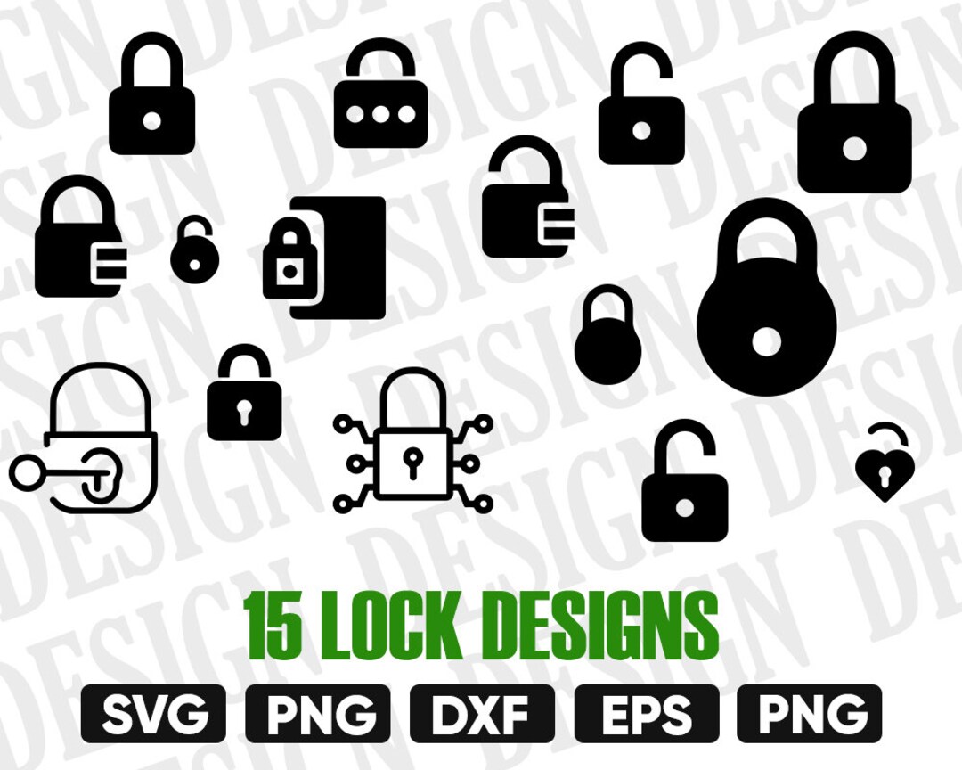 LOCK SVG, Lock Clipart, Lock Silhouette, Door Lock Svg, Lock Vector ...