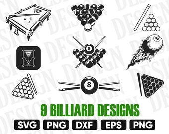 Billiard Table Svg Billiards Svg Pool Table Svg Billiard - Etsy