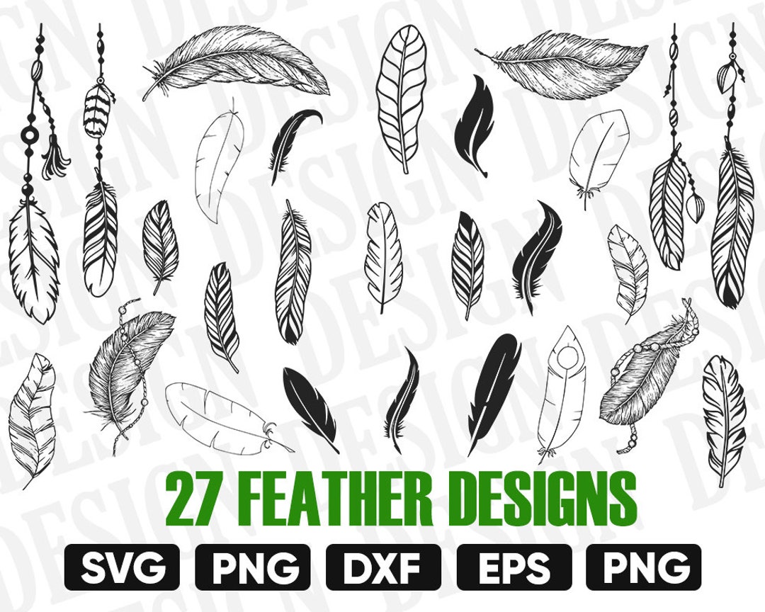 FEATHER SVG, Feather Clipart, Feather SILHOUETTE, Feather Vector ...