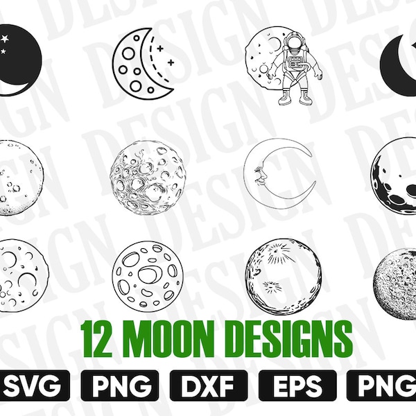 Moon Vector - Etsy