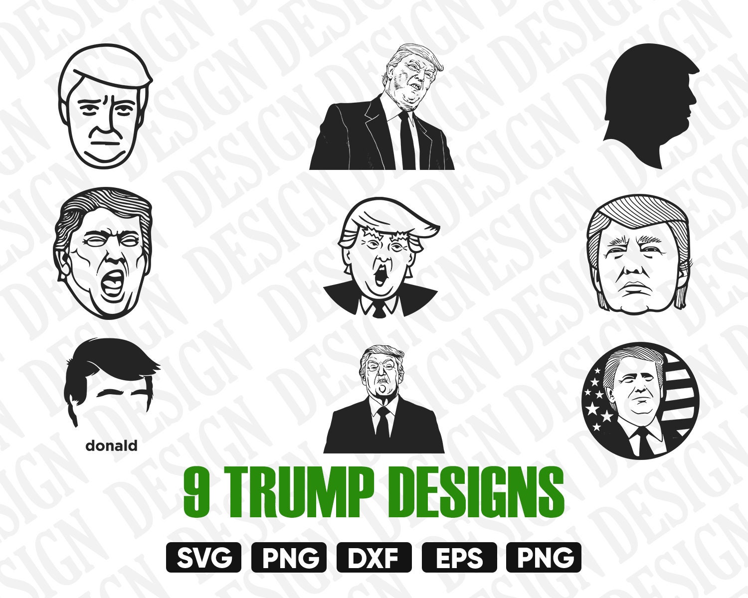 TRUMP SVG, Donald Trump Svg, President Vector, Tramp Silhouette, Tramp ...