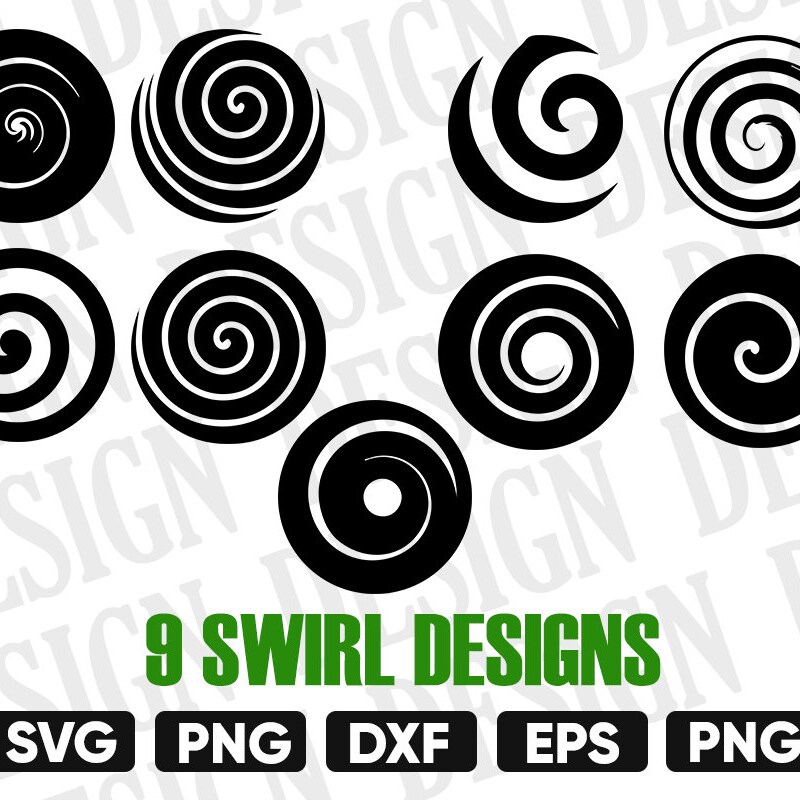 Swirl Stencil Svg - Etsy