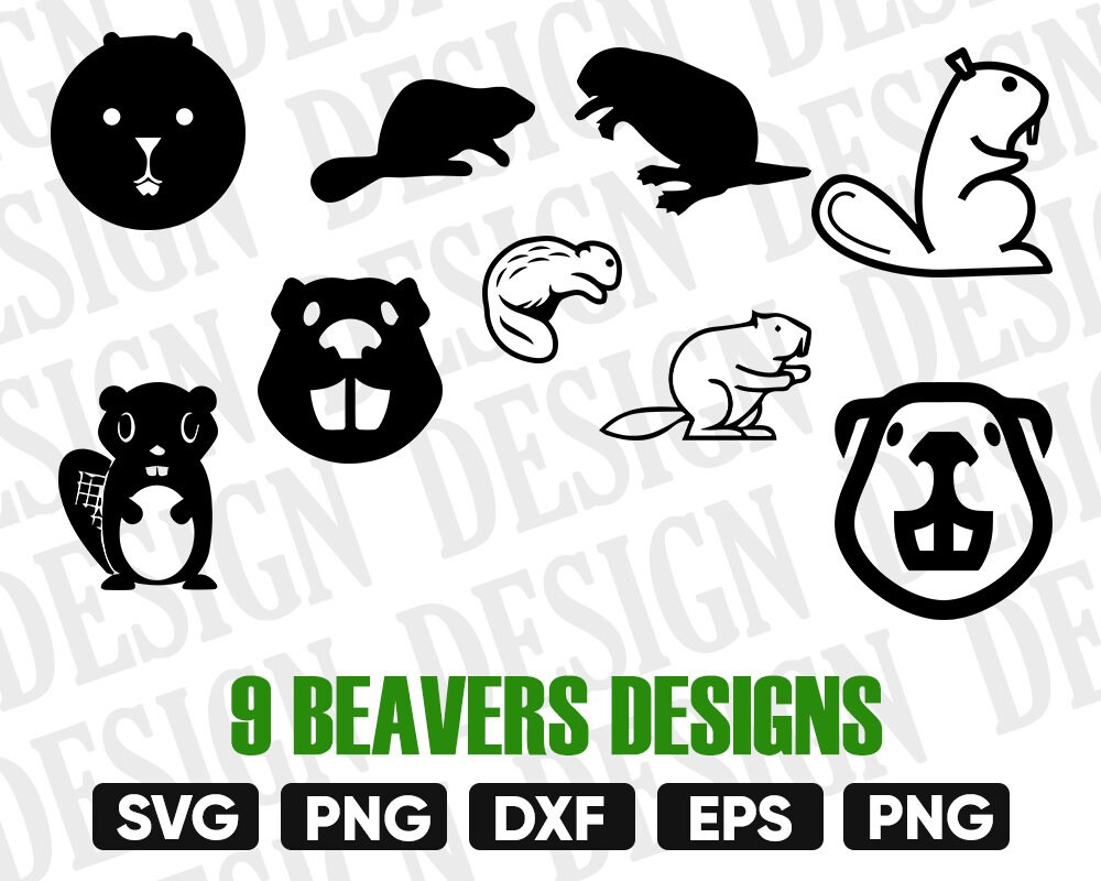 BEAVER SVG Beaver Silhouette Beaver clipart Beaver Dxf | Etsy