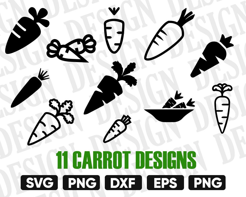 CARROT SVG Vegetables SVG Carrot Png Carrot Silhouette - Etsy