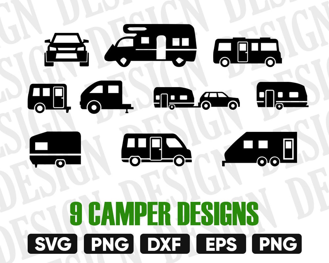 CAMPER SVG Camper Car Vector Camper Silhouette Camper Car - Etsy Canada