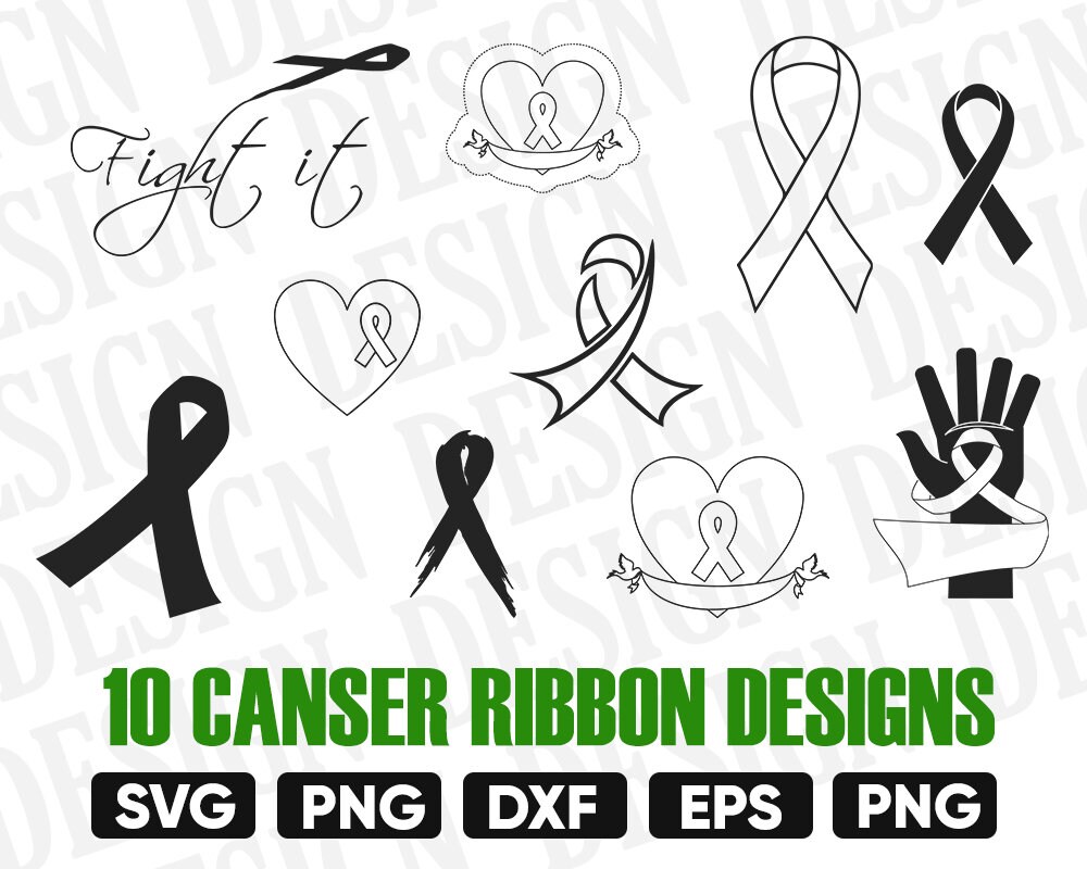 CANSER RIBBON SVG Cancer Ribbon Vector Cancer Ribbon | Etsy