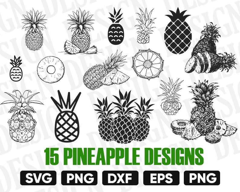 Pineapple SVG Pineapple Clipart Pineapple Dxf Pineapple - Etsy