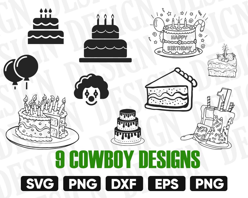 Pastel de cumpleaños svg pastel svg svg de cumpleaños svg | Etsy España