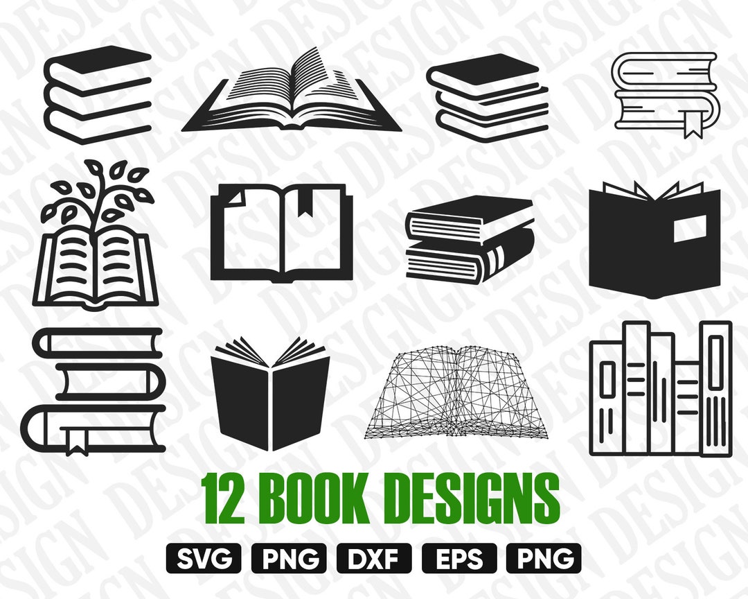BOOK SVG, Open Book Svg, Reading Books, Library Svg, Book Clipart, Book ...
