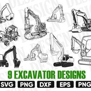 EXCAVATOR SVG Digger Vehicle SVG Digger Svg Excavator - Etsy