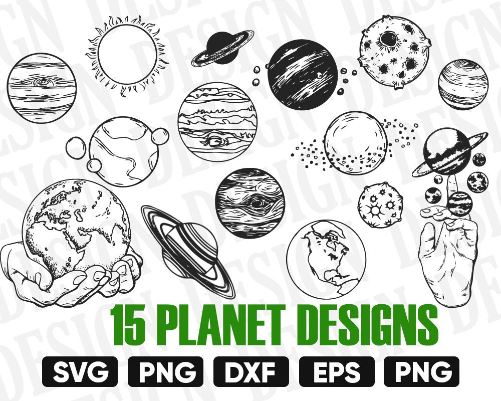 Planet Svg Bundle Mercury Svg Mercury Svg Venus Svg Earth - Etsy