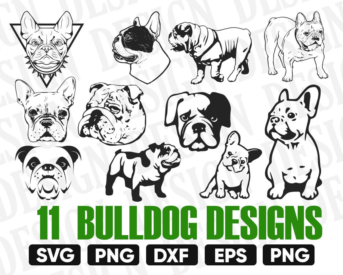 Dog Svg Bundle Bulldogs Svg Bulldog Dxf Dogs Svg Cut File - Etsy