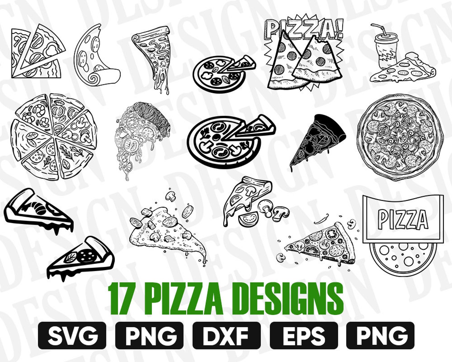Pizza Svg Pizza Clipart Pizza Cut File Pizza Slice Svg - Etsy