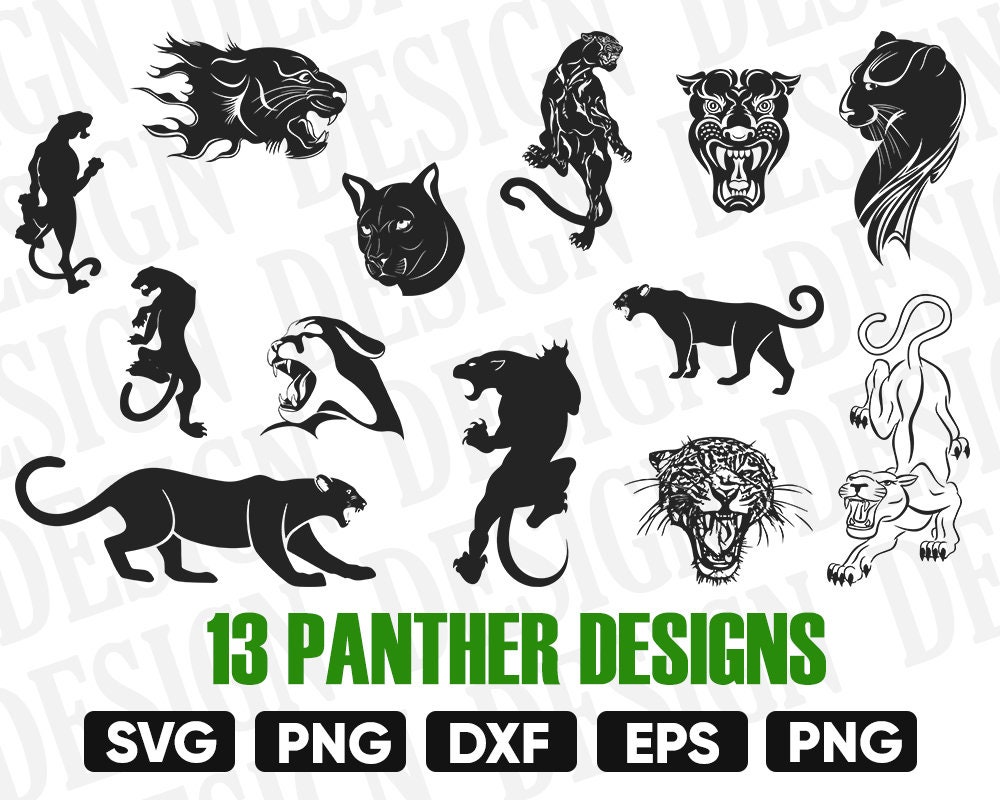 PANTHER SVG Panther SVG Bundle vector de pantera silueta - Etsy España