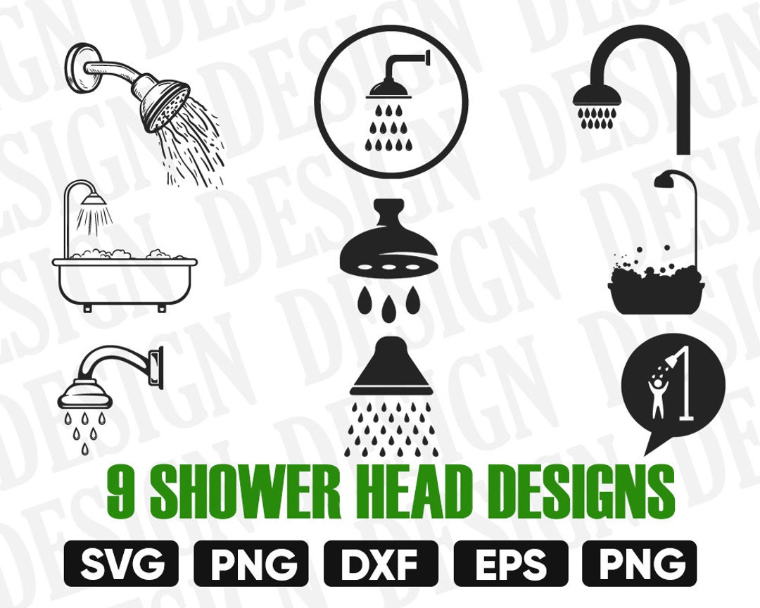 Shower Head Svg, Baby Shower, Svg Files for Cricut, Shower Svg Bundle ...