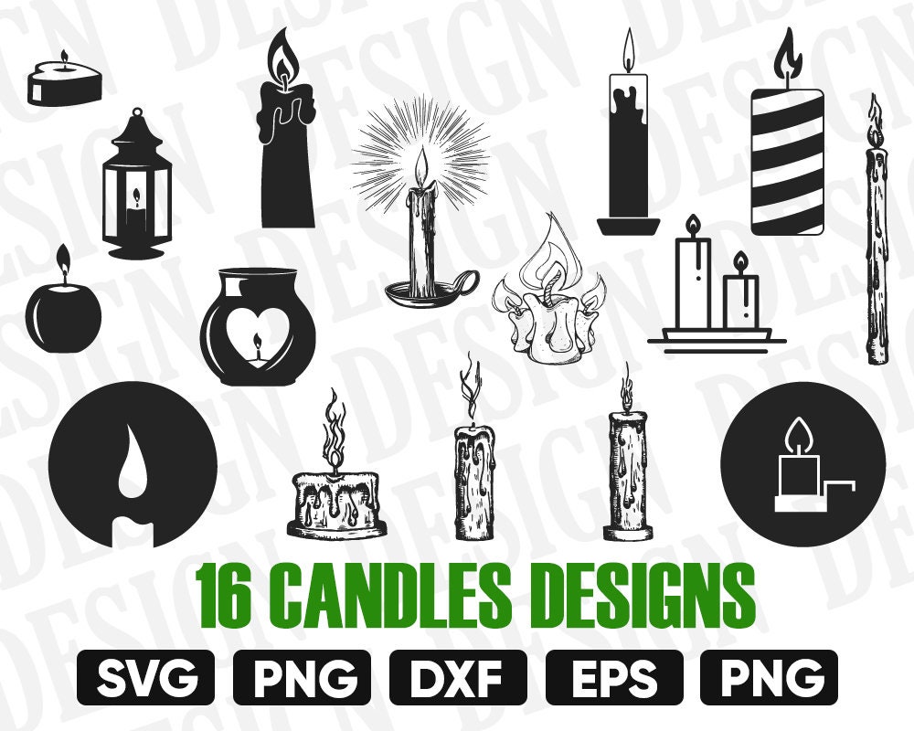 Candle Svg Bundle Candles Svg Candle Clipart Candle - Etsy Canada