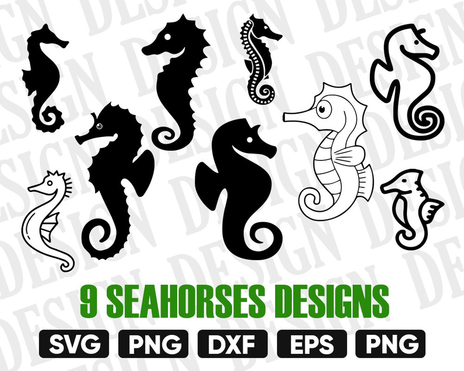 SEAHORSE SVG, Sea Animal Svg, Seahorse Silhouette, Seahorse Cricut ...