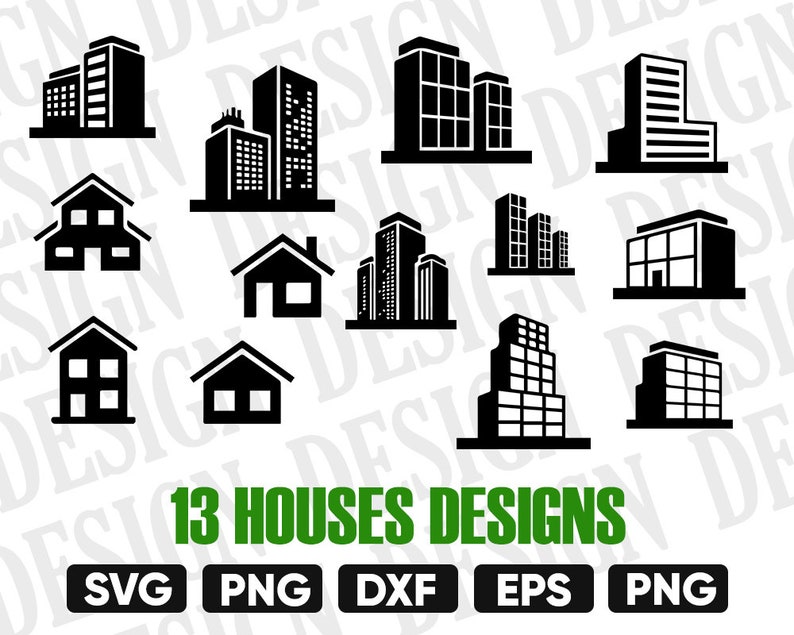 HOUSE SVG House Cricut Building Clipart Home Svgbuilding | Etsy