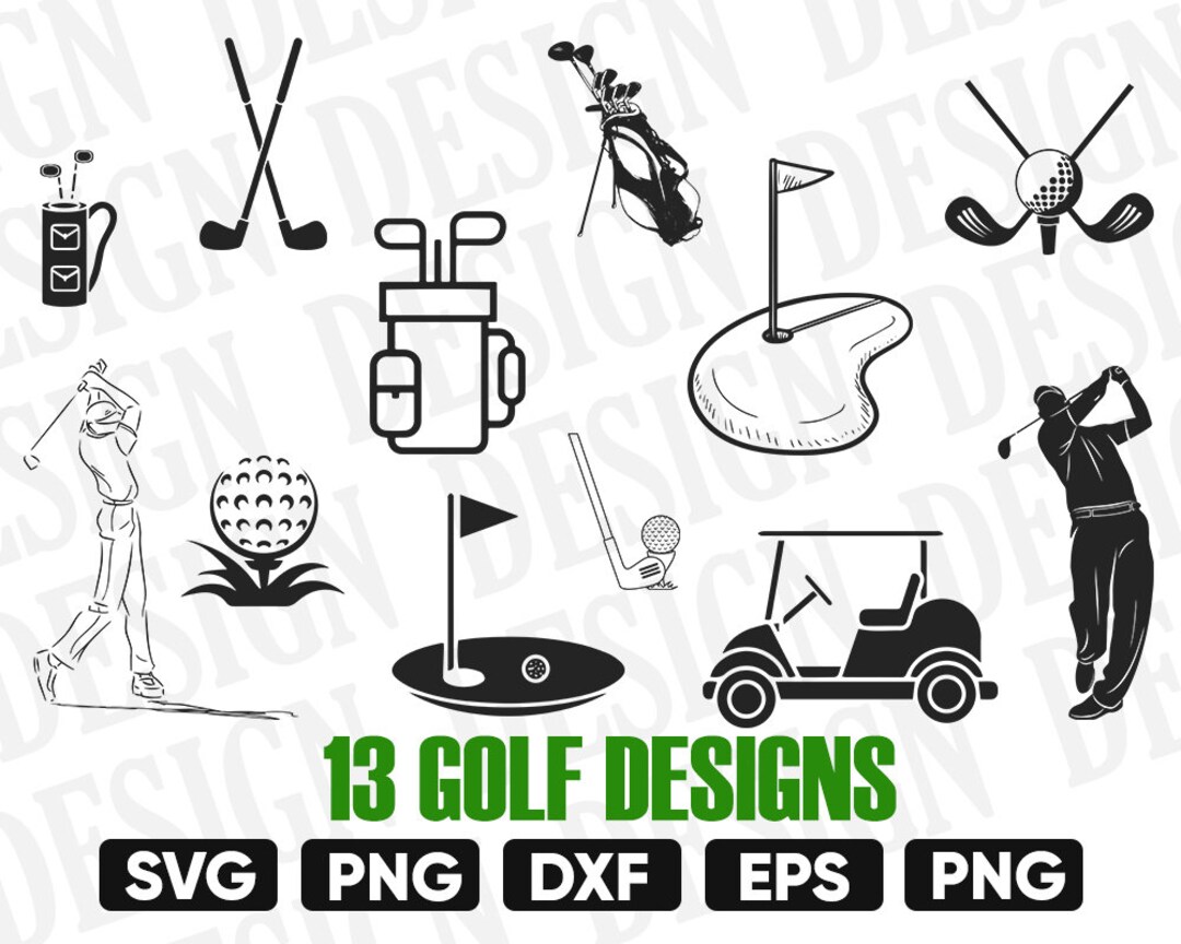 Golf Svg, Golf Clipart, Golf Ball Svg, Golf Silhouette, Golfing Svg ...