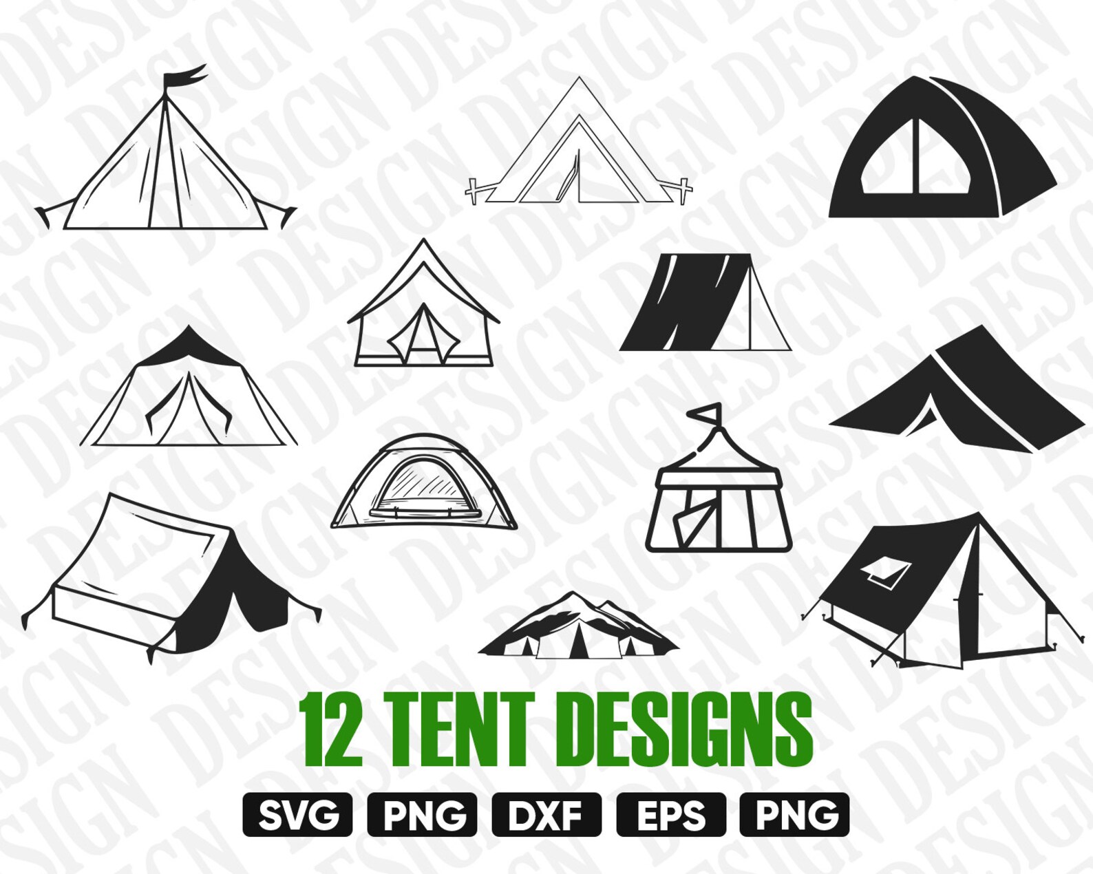 TENT SVG Tent Monogram Camping Svg Camping Tent Svg - Etsy