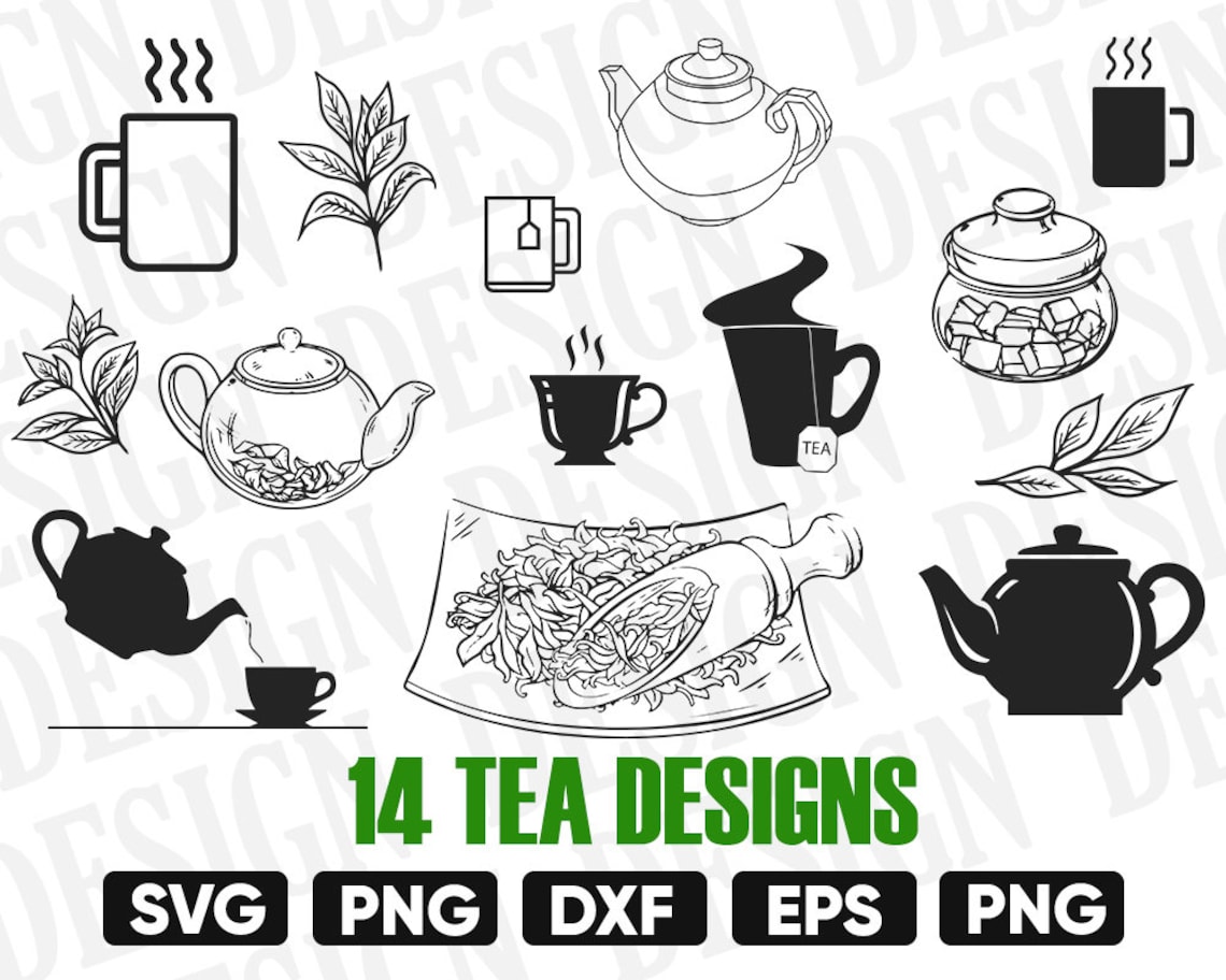 TEA SVG Cup Svg Tea Cup Svg Tea Vector Tea Silhouette Tea - Etsy