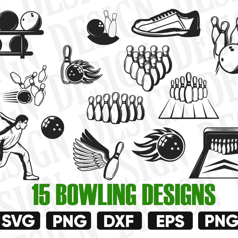 Bowling Svg - Etsy