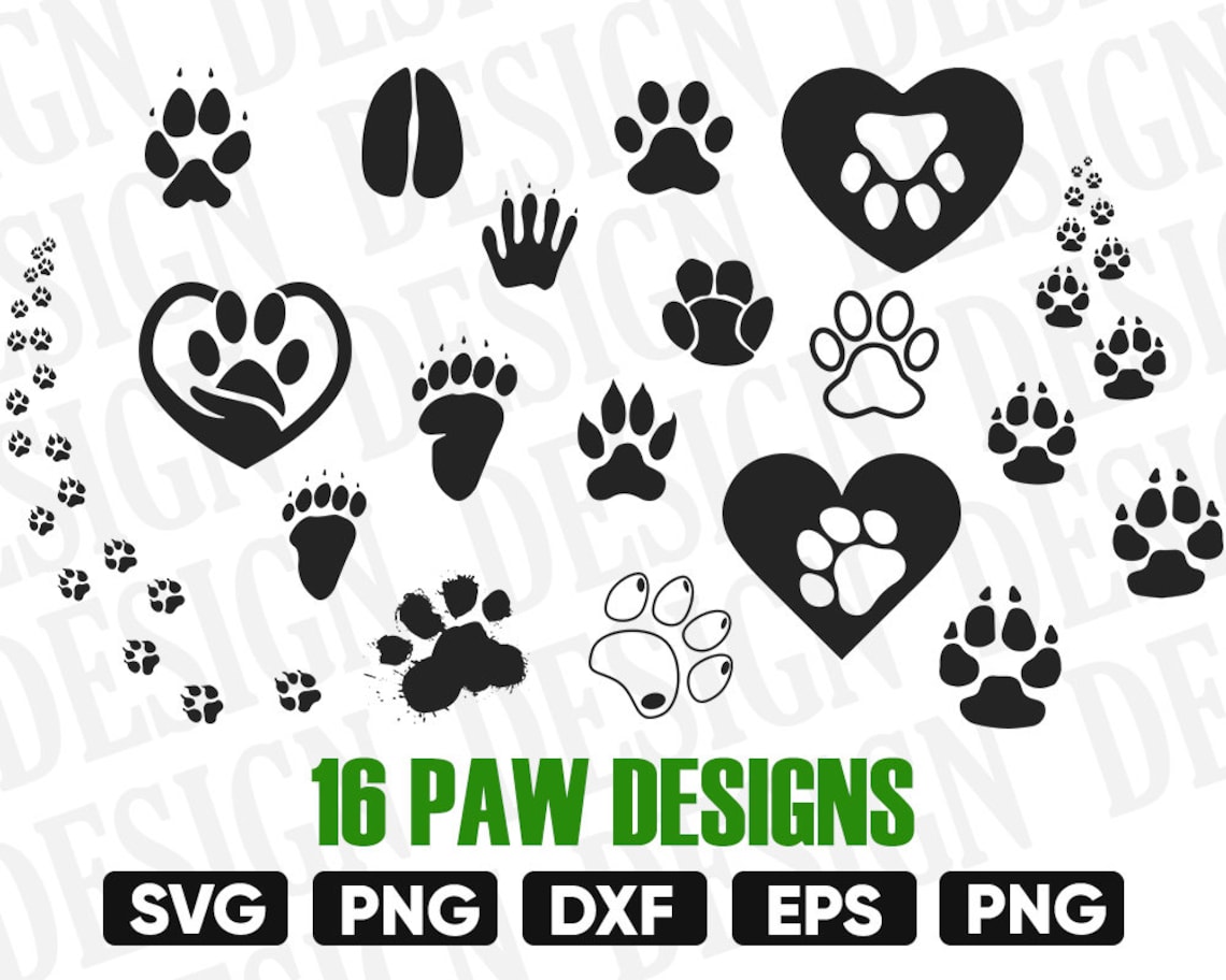 PAW SVG, Paw Print Svg, Dog Paw Svg, ANIMAL Paw Svg, Animal Tracks Svg ...