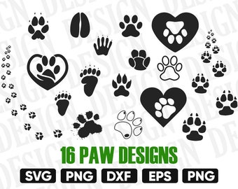 Paw SVG File Dog Paw DXF Paw Png Dog Paw Svg (Download Now) - Etsy