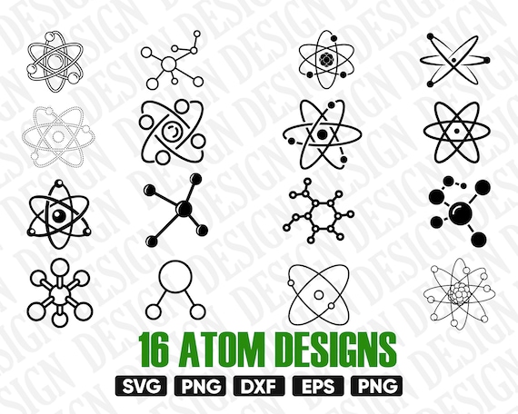 ATOM SVG Atomic vector atom Clipart science svg science | Etsy