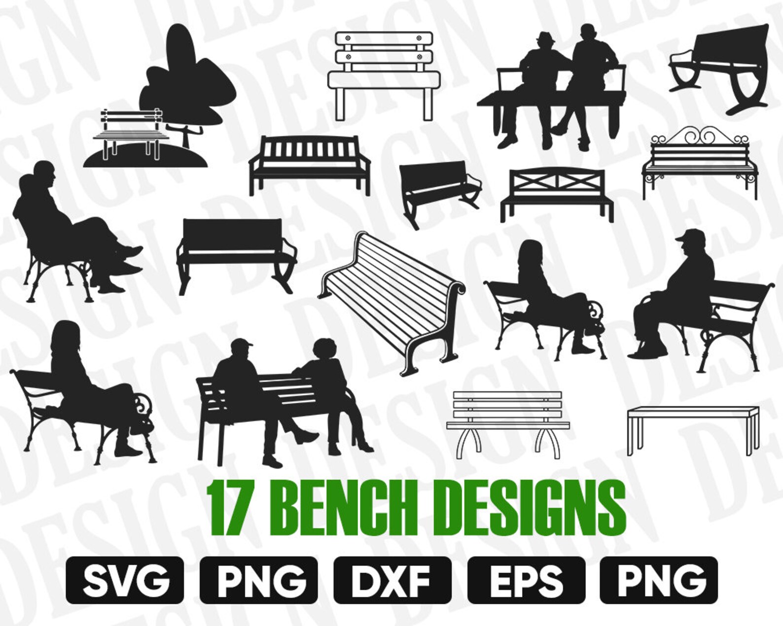BENCH SVG Garden Bench Svg Bench Cut Files Metal Bench SVG | Etsy
