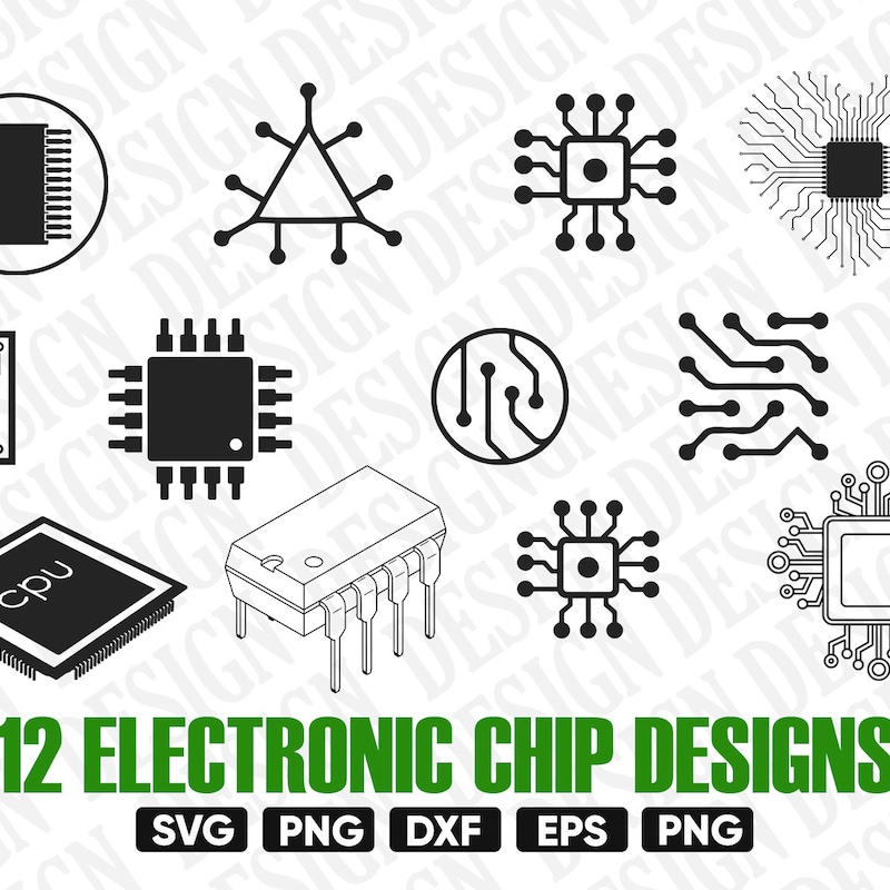 Electronic Chip Svg - Etsy