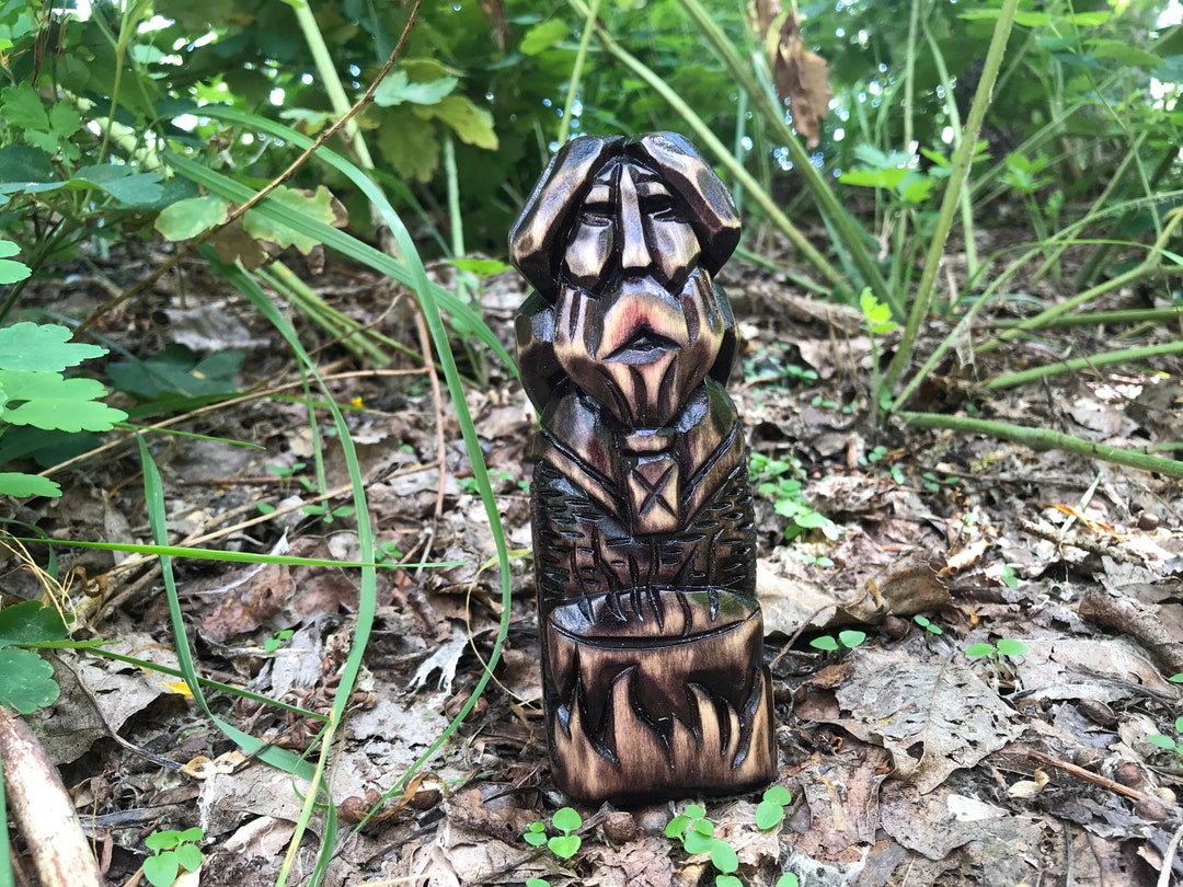 Dagda Wood Statue, Irish Pagan God Altar Decor (5.5x2 Inches) - Etsy